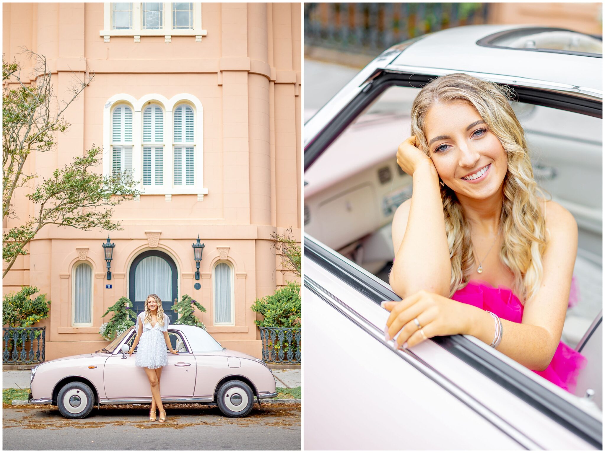 MacKenzie's Spring Downtown Charleston Graduation Session ft The Pink ...